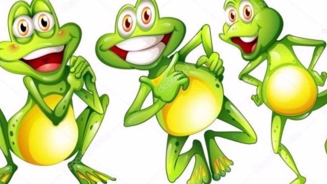 Три  лягушки