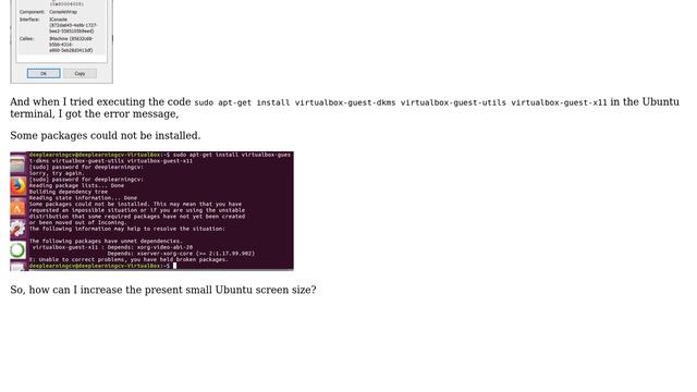 Unix & Linux: How to increase Ubuntu small screen size in Oracle VirtualBox | – смотреть онлайн ...
