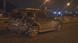 ДТП на путепроводе - 3 авто.