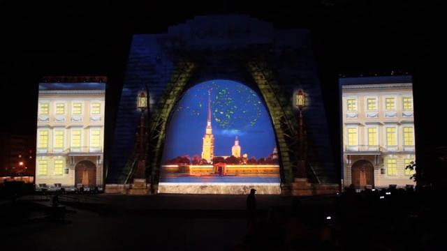 Тизер. 3д мэппинг на Арку победы в Красном селе в честь дня памяти жертв блокады.mp4