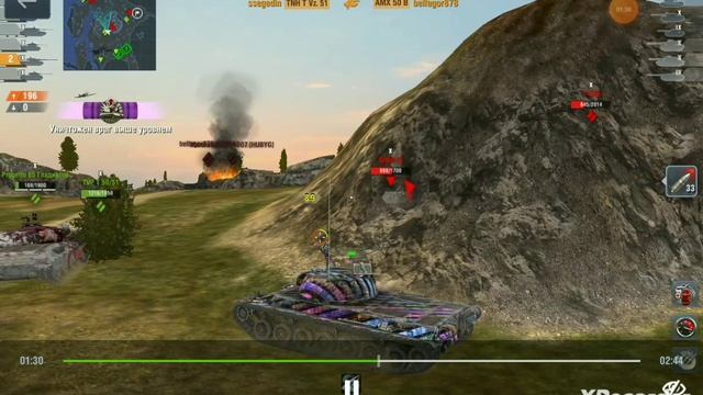 Сыграл на добитии на чешском тяжёлом танке TNH T Vz.51  в wot blitz