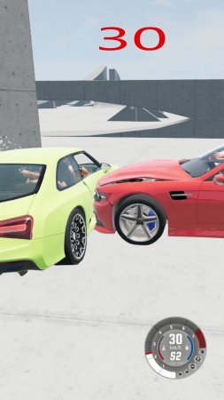 КРАШ ТЕСТ #3.1 - Hirochi eSBR 800 против ETK Kc6t - 30 km/h  #shorts #beamng #beamng_drive