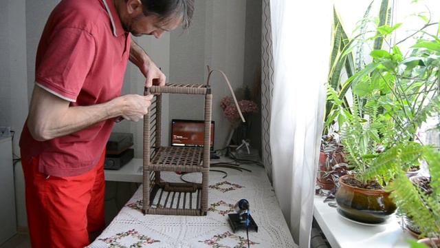 Плетение искусственным ротангом. Ящик с крышкой. Часть 3