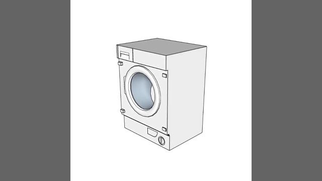 Стиральная Машина для проектирования мебели в программе SketchUp