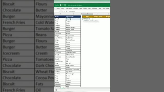 Excel #Filter function