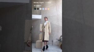 Женская парка Simplee с поясом и ромбовидным узором, глубокими карманами и воротником.mp4