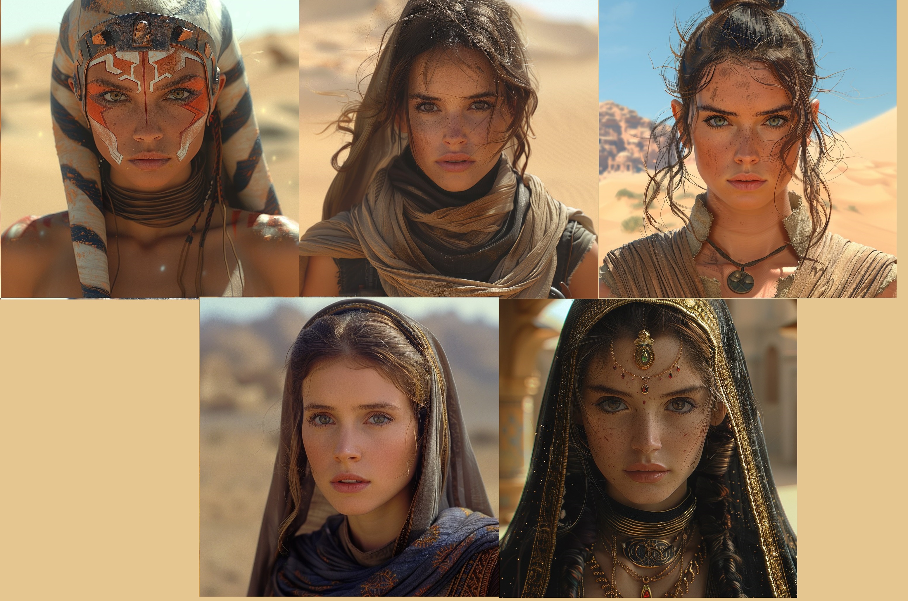Героини Star Wars в стиле Дюны