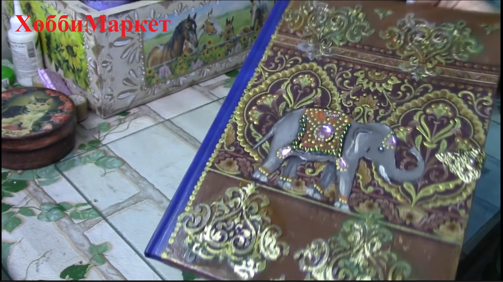 Декорируем книгу для записей ХоббиМаркет