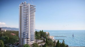 Черноморская 10. Обзор квартиры. Прямой вид на море, 15 этаж.