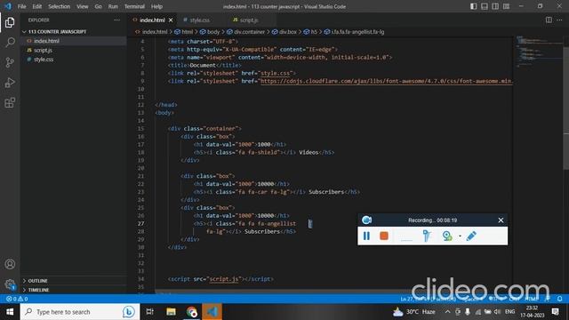 Ep113 - Counter section javascript tutorial source code – смотреть ...