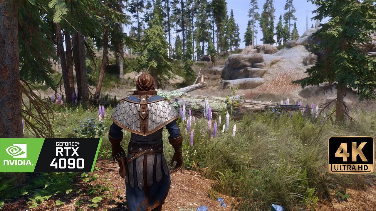 [4K] Skyrim RTX 4090 моддированный графический геймплей на УЛЬТРА ...