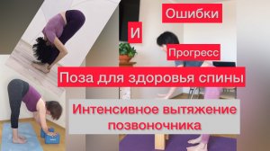 Упражнение для здоровья спины. Интенсивное вытяжение. Уттанасана. Йога-терапия для здоровья спины