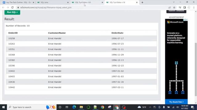 HOW TO JOIN TABLES in SQL | SQL Tutorial For Beginners | w3school SQL ...