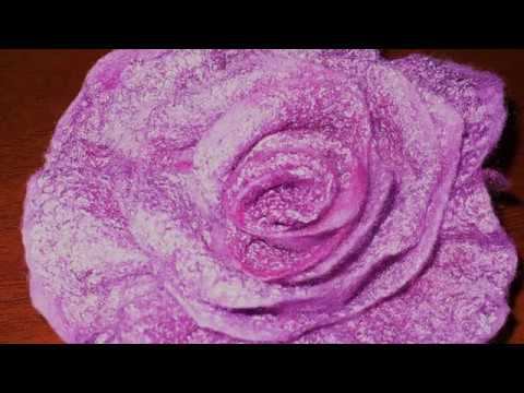 Валяные цветы