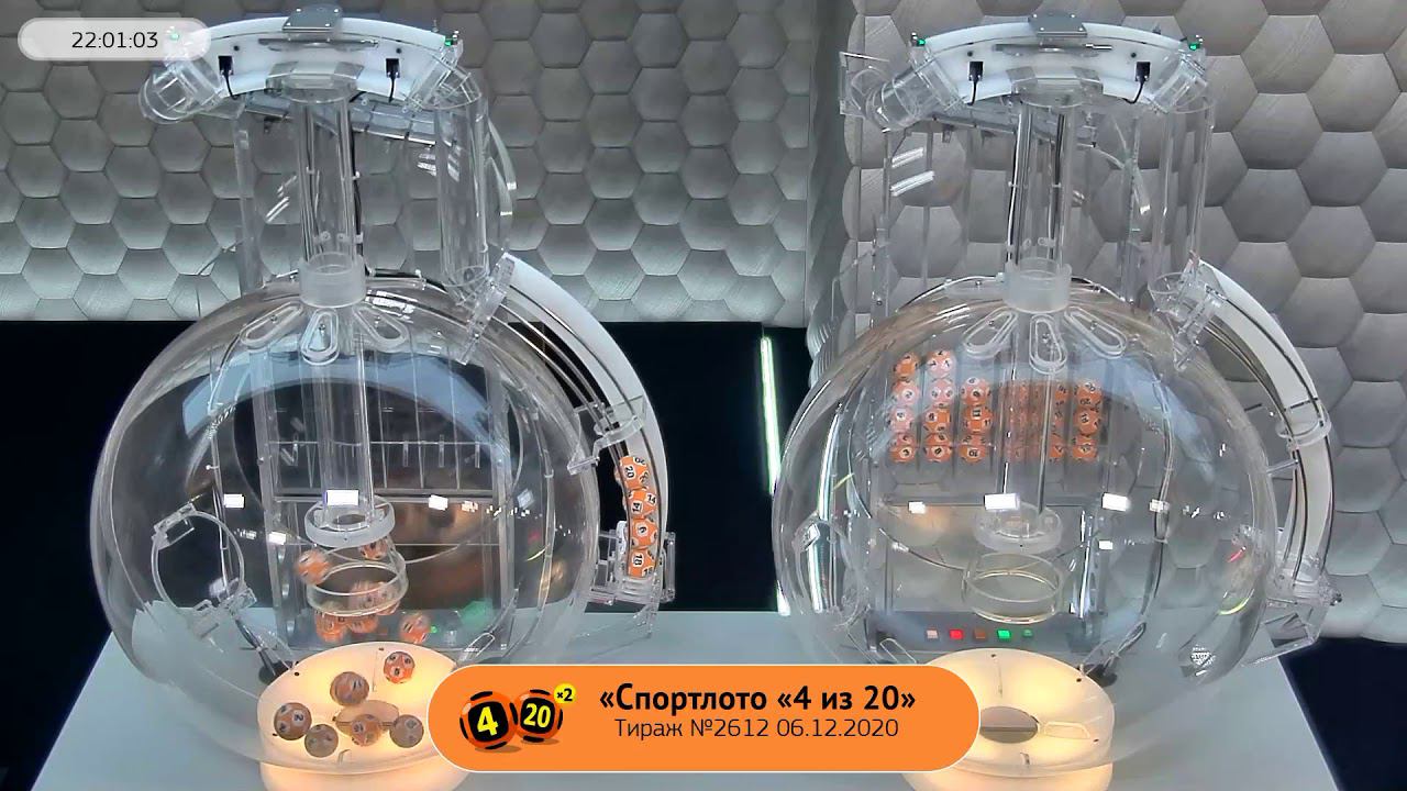 Столото представляет | Лотерея «Спортлото «4 из 20». Тираж № 2612 от 06.12.2020 г.