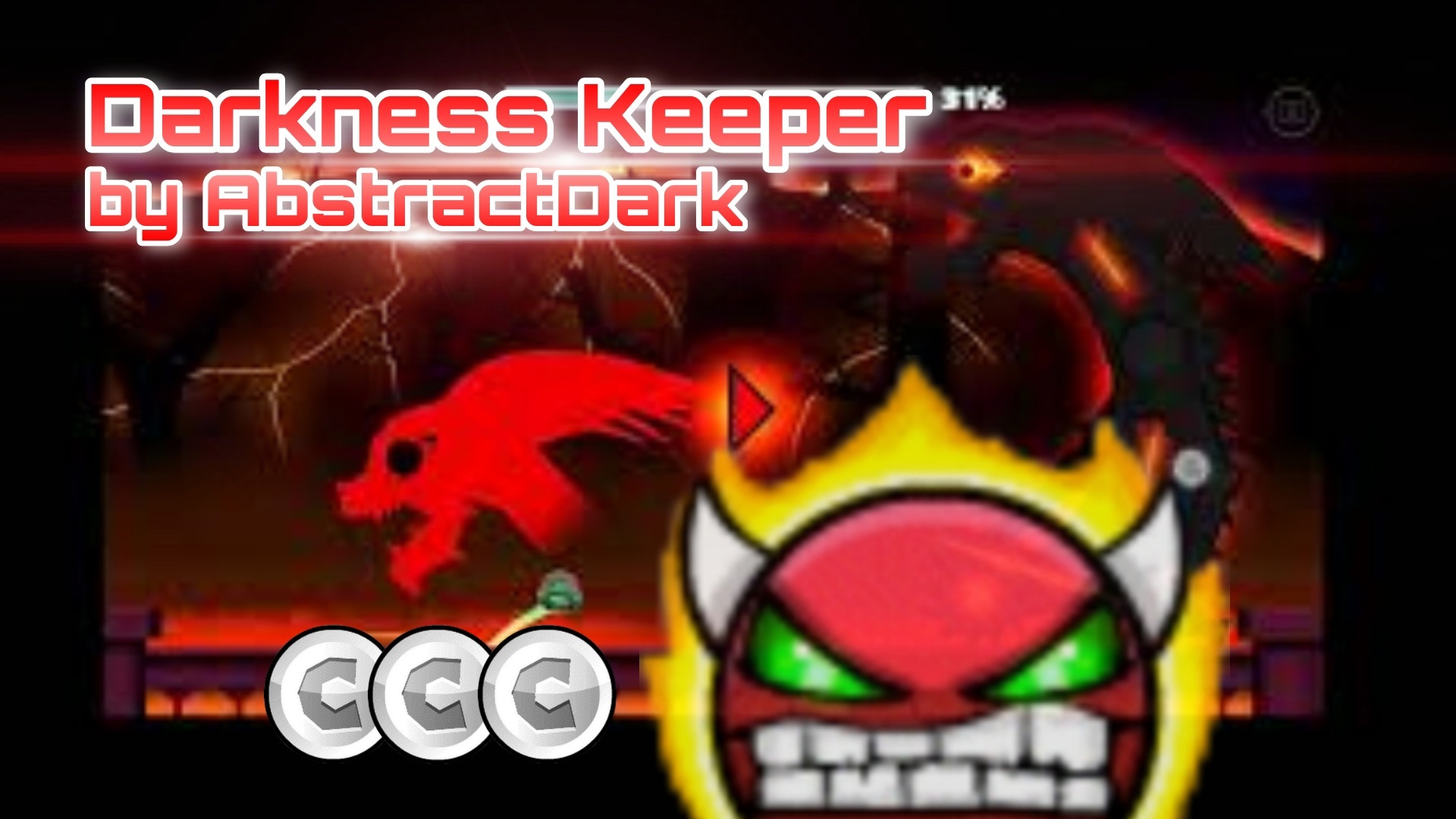 Darkness Keeper by AbstractDark (Hard Demon) [3 coins] | Geometry Dash