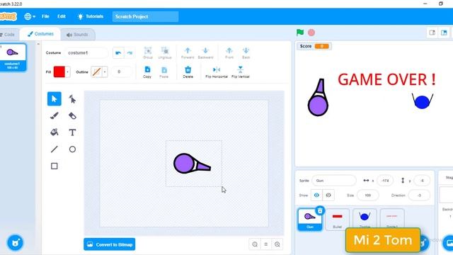 Scratch 3.0 How to make Shooter Game in 15 minutes | Mi 2 Tom ...