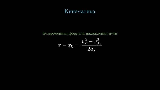 Все формулы Кинематики