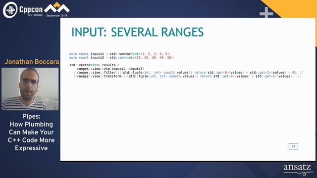 Pipes_ How Plumbing Can Make Your C++ Code More Expressive - Jonathan Boccara - CppCon 2020