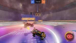 ROCKET LEAGUE, BUT THE FIELD HAS NO CORNERS