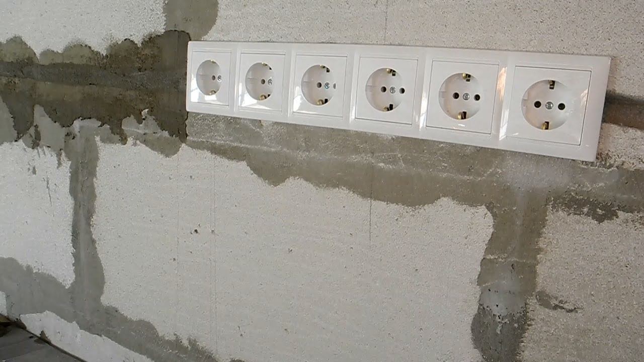 Как самому установить 6 розеток вместе ч.1