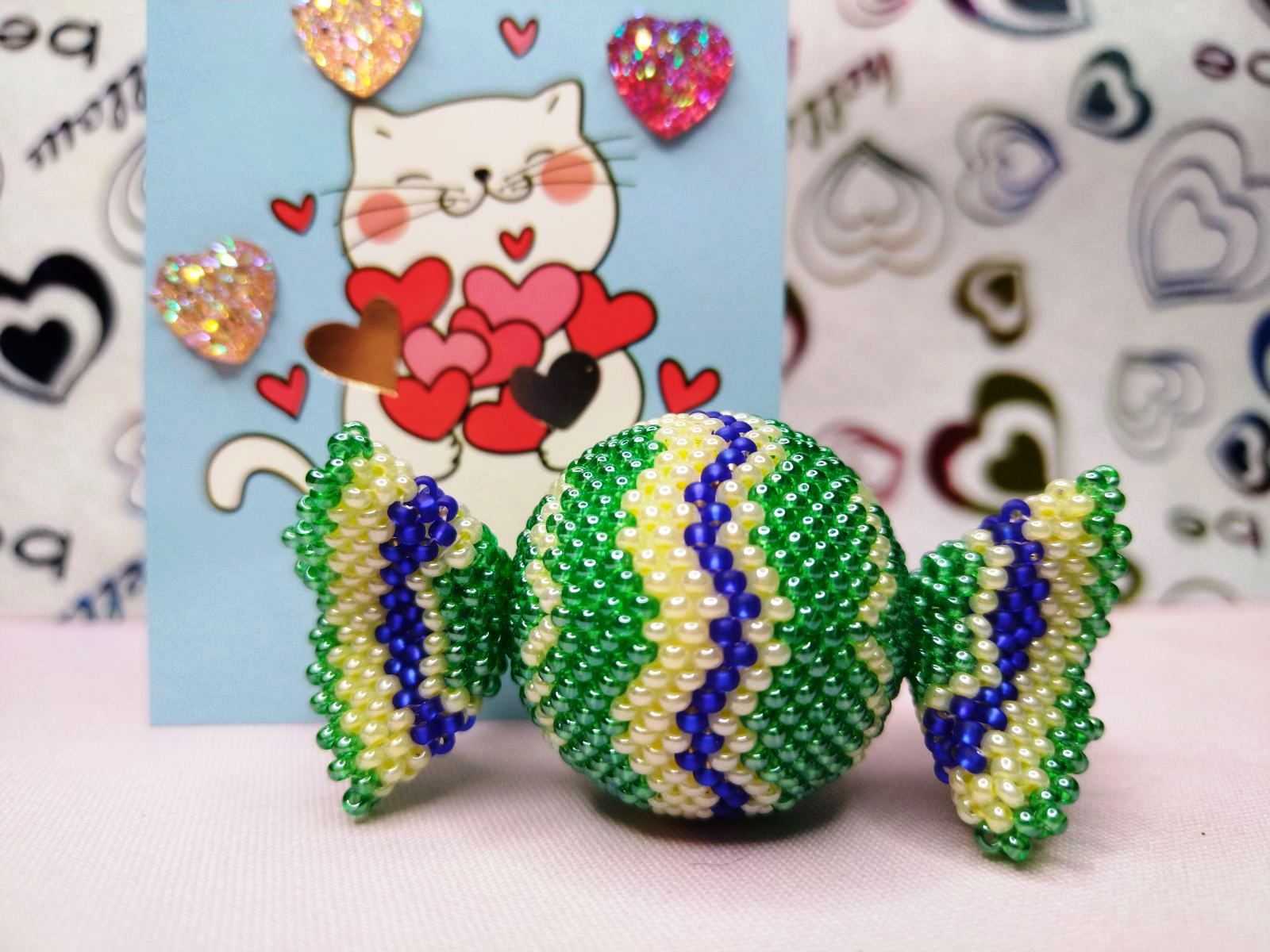 Мастер-класс "Конфетка с волнами". Мозаичное плетение. Часть 3-3.