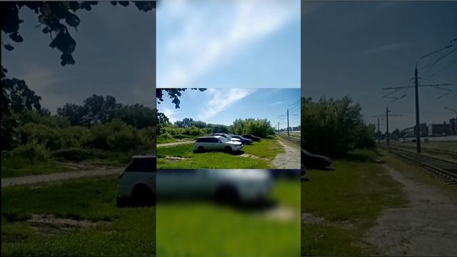 остановка Шинный завод. Сравнение с другой стороной проспекта Космонавтов #Барнаул #лето