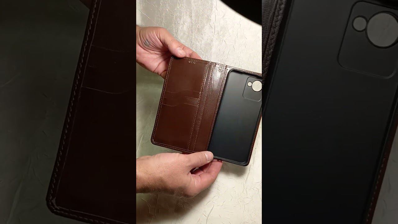 Чехол-книжка для смартфона Realmi C30. Изделия из кожи. СКСтиль. Видео обзор чехла Realmi C30.