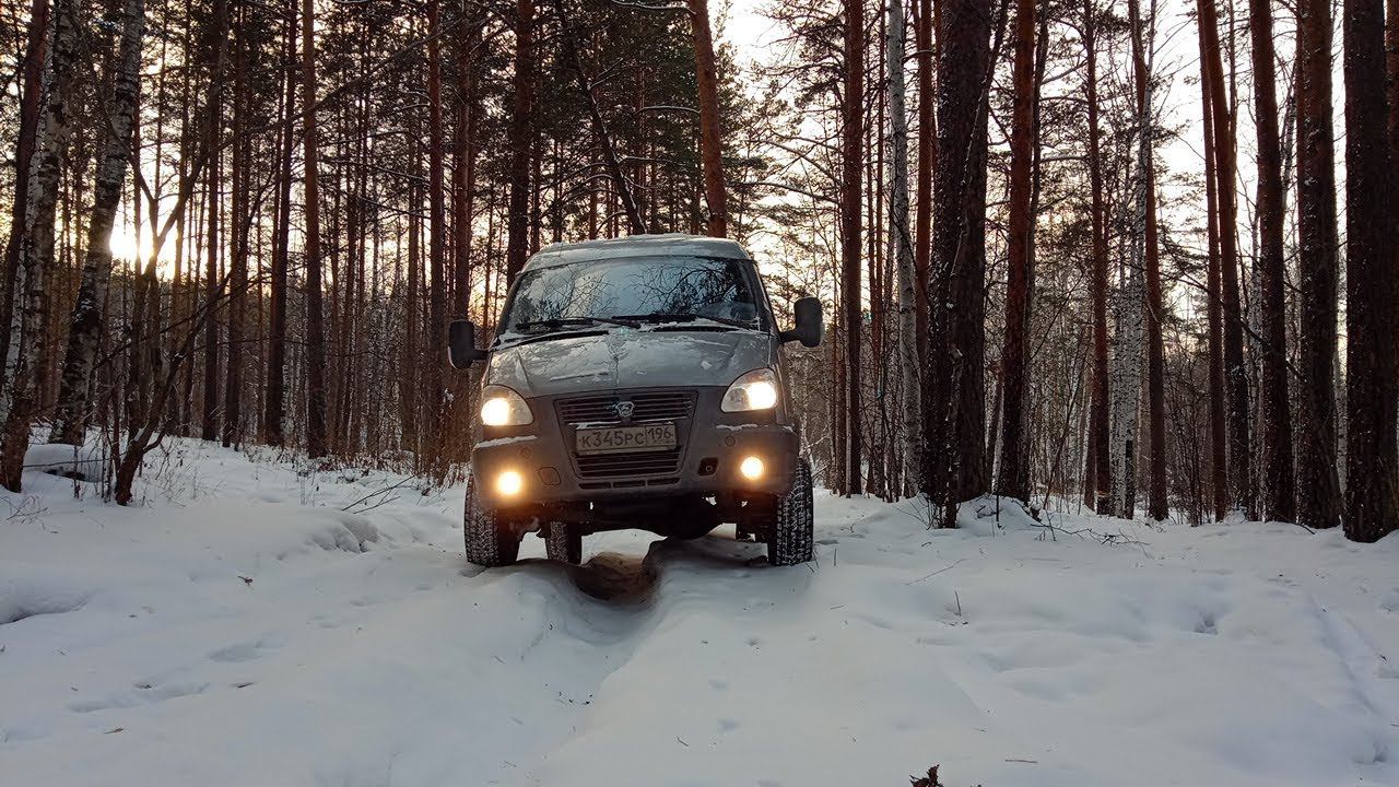 Соболь Cummins 4x4 Offroad. Зимой по лесу без дорог.