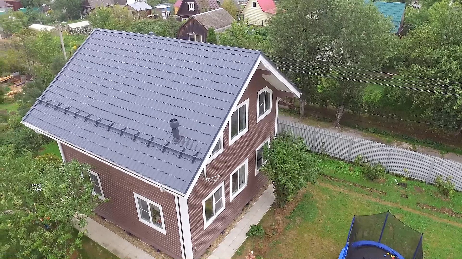 Облет дроном брусового дома по проекту 100-150-070