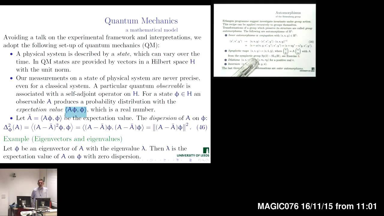 The Heisenberg group: Lecture 6