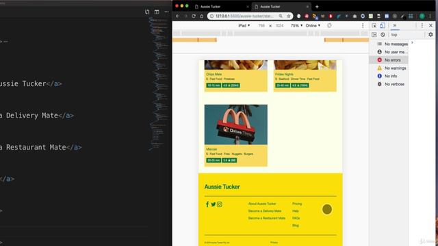 118 Dealing with the footer links on tablet
