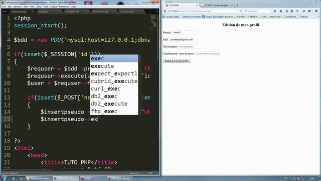 TUTO PHP - Créer un espace membre 3/3 (Edition du profil) – смотреть онлайн видео от ...