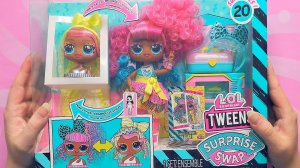 Распаковка куклы с двумя головами LOL Surprise Tweens Swap Cora Позитивная девчонка