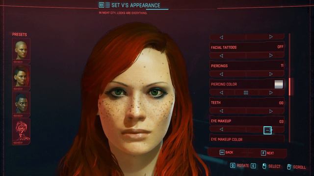 Cyberpunk 2077 - Redhead Female Character Customization 4k - смотреть ...