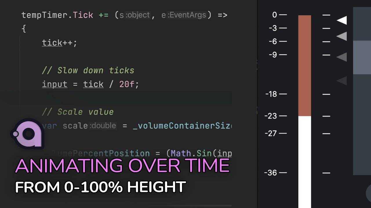 018. Avalonia UI - Animating Over Time (To 100 Height)[1080p60]