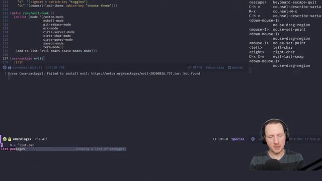 Emacs From Scratch #3 - Key Bindings and Evil