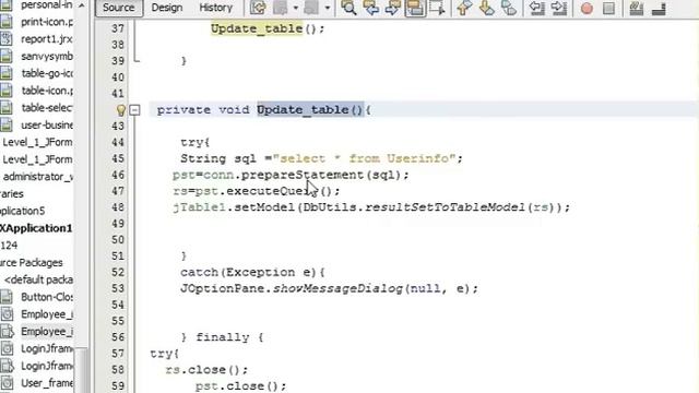 Java prog#46. How to refresh JTable after insert delete or update the ...