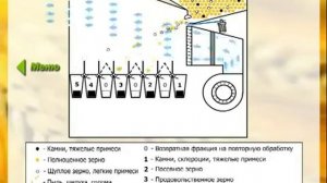 Схема работы аэродинамического зерноочистительного сепаратора Алмаз .mp4