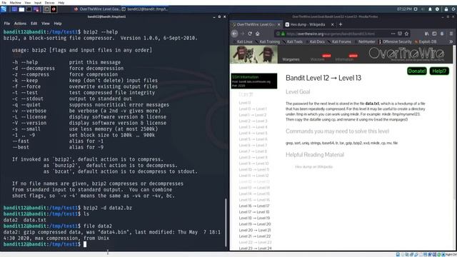 Over The Wire Bandit Wargame Level 12 Tutorial and Walkthrough ...