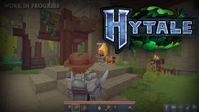 Hytale - Геймплей боя с скелетами