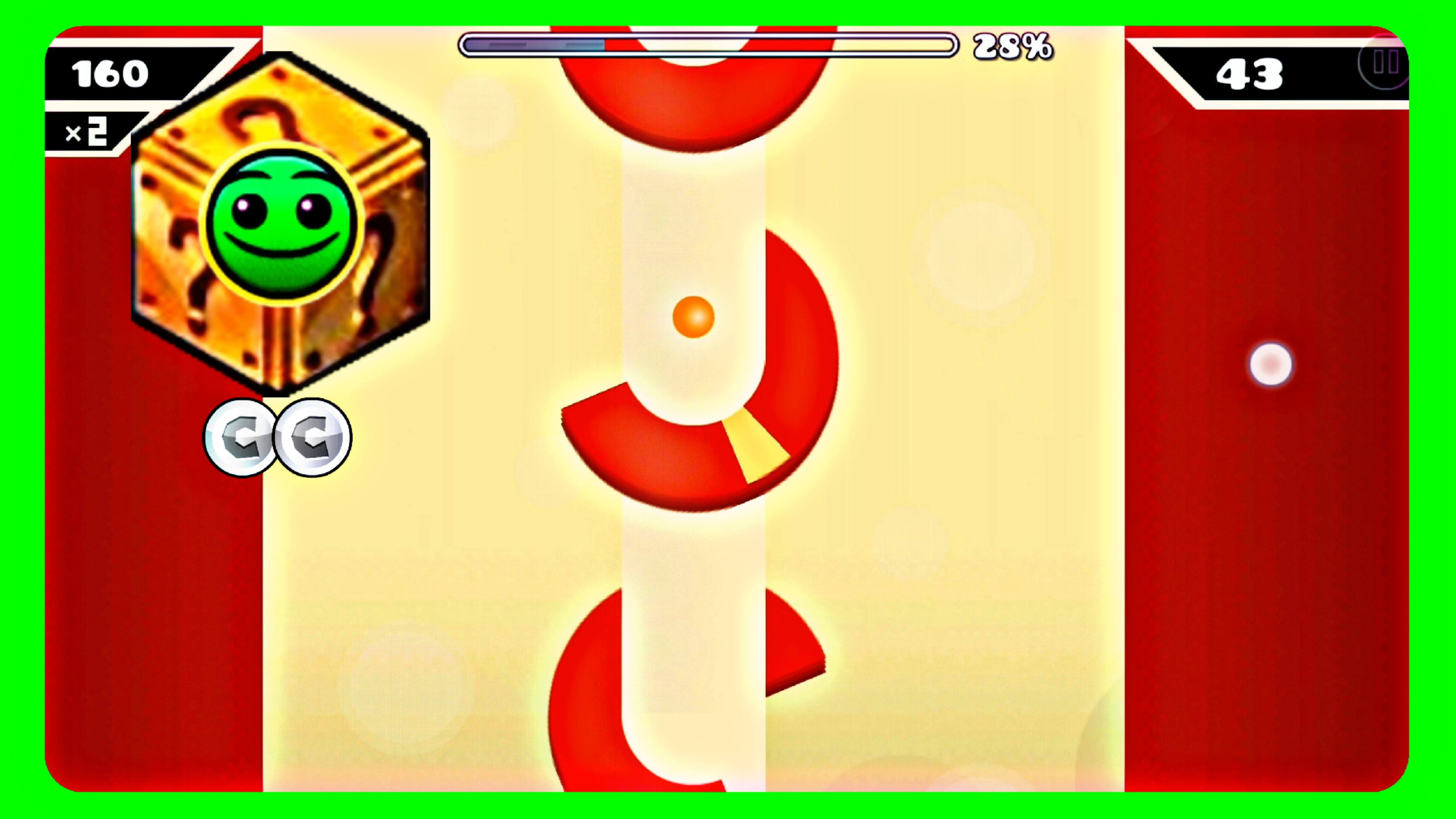 МИНИ ИГРА #5: Helix Jump by Vertuoz (Normal 3*) [2 coins] | Geometry Dash