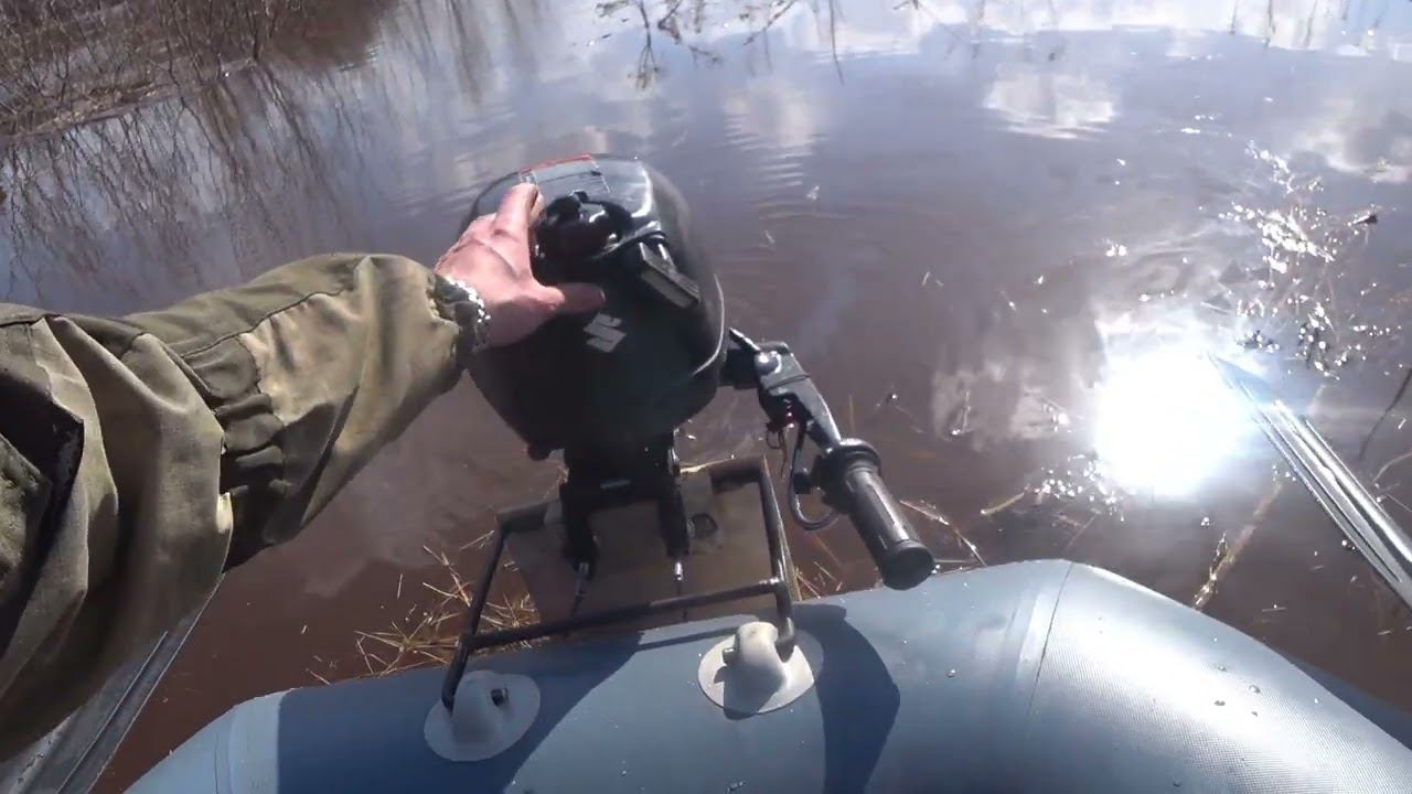 Первый раз в жизни на лодке в половодье yukona 260 gt Suzuki df 2,5.