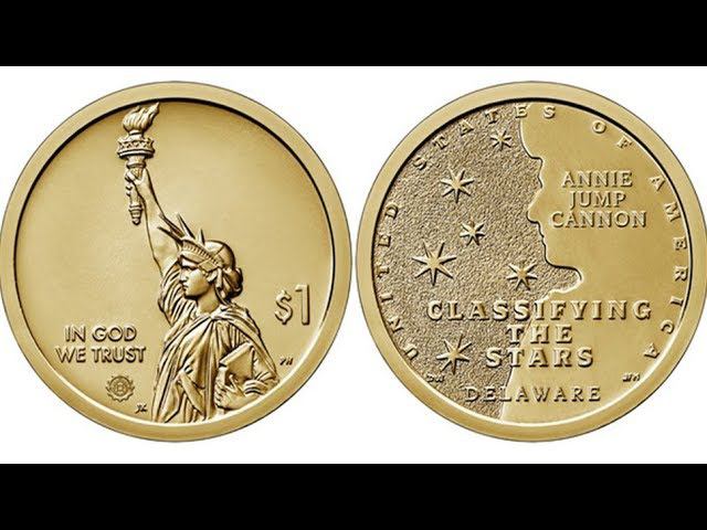 1 доллар США 2019 года Делавер Энни Джамп Кэннон