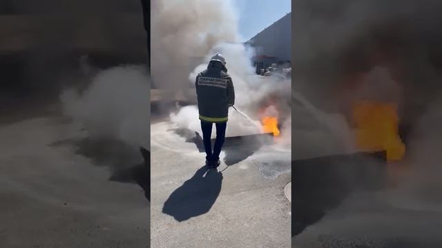 Плановая противопожарная тренировка на предприятии Ломоносовского района 2