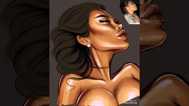 Процесс рисования портрета