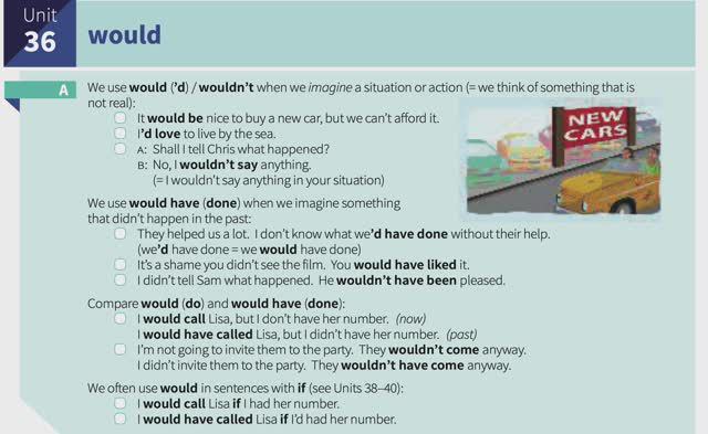 36. Modals: would