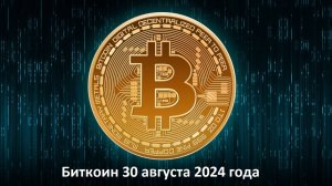 Биткоин прогноз 30 августа 2024 года