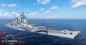 World of Warships Линкор Pommern 200+к урона,3 фрага,2 сокрушительных удара,основной калибр