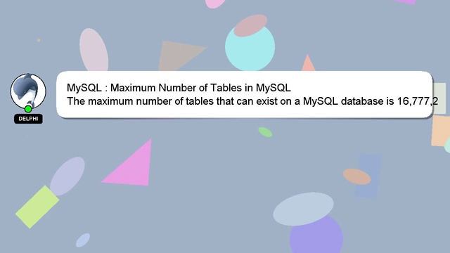 MySQL : Maximum Number of Tables in MySQL – смотреть онлайн видео от Базы данных с MySQL Техники ...